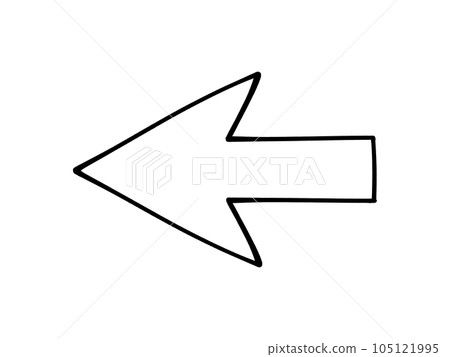 Simple white left arrow illustration material - Stock Illustration ...