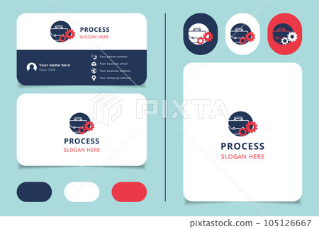 Process logo design with editable slogan....-插圖素材 [105126667] - PIXTA圖庫