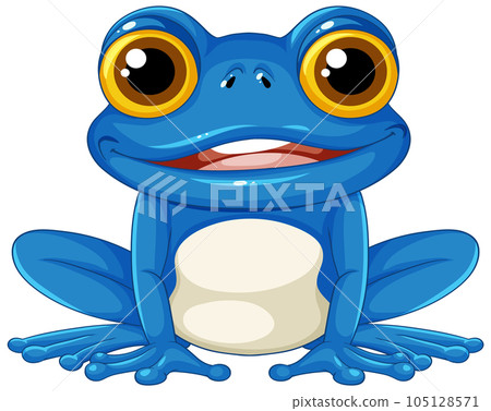 Blue Frog Cartoon-插圖素材 [105128571] - PIXTA圖庫