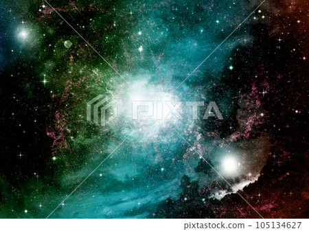 galaxy in a free space. 3D rendering - Stock Illustration [105134627 ...