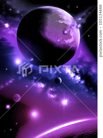 galaxy in a free space. 3D rendering - Stock Illustration [105134666 ...