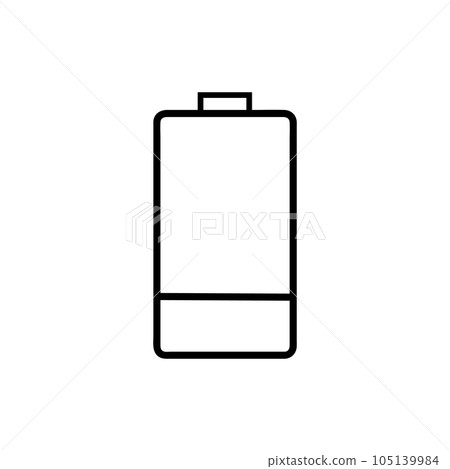 Battery Vector Icon, Outline style, isolated on... - Stock Illustration ...