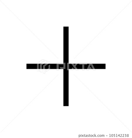 Add or Plus icon, Outline style, isolated on... - Stock Illustration ...