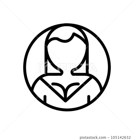 User Vector Icon, Outline style, isolated on... - Stock Illustration ...