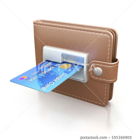 ATM cash point slot in the wallet - Stock Illustration [105160905] - PIXTA