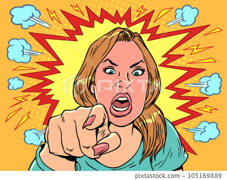 Express your anger at other people. In comic... - Stock Illustration ...
