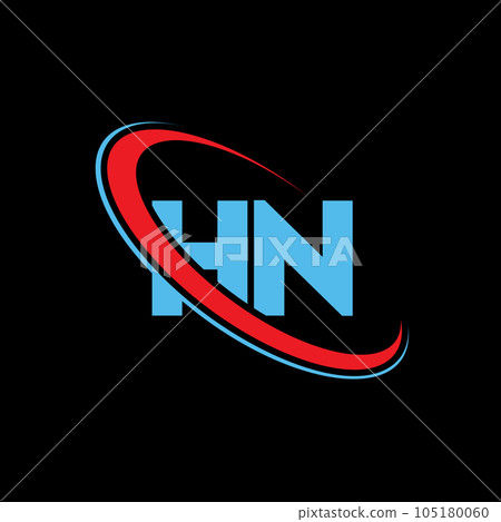 HN H N letter logo design. Initial letter HN... - Stock Illustration ...