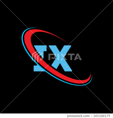 IX, I X letter logo design. Initial letter IX... - Stock Illustration ...