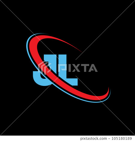 JL J L letter logo design. Initial letter JL... - Stock Illustration ...
