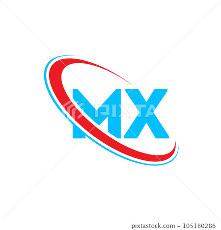 MX M X letter logo design. Initial letter MX... - Stock Illustration ...