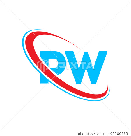 PW P W letter logo design. Initial letter PW... - Stock Illustration ...