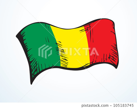 Flag of Mali. Vector drawing sign - Stock Illustration [105183745] - PIXTA