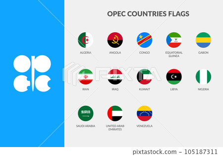 Opec Flag Opec Flag Flagpole Registration Solemn Event Meeting Foreign