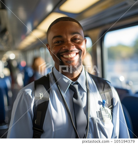 Portrait of a smiling African American in the... - Stock Illustration ...