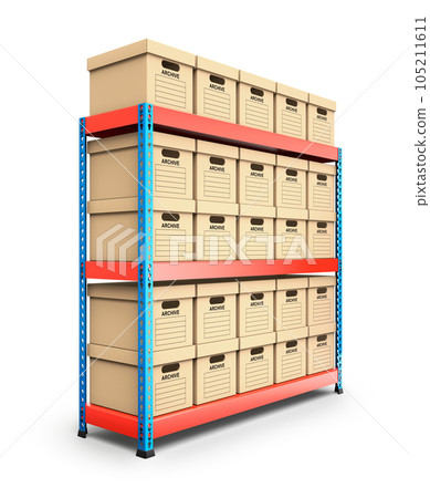 Stacked storage boxes - Stock Illustration [105211611] - PIXTA