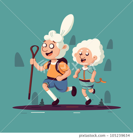 Funny Walking Cartoon