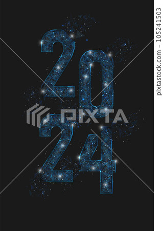 Abstract isolated blue image of new year number... - Stock Illustration ...