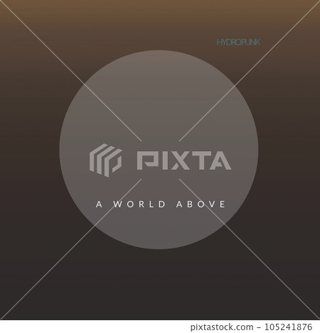 Hydropunk, a world above text in blue and white... - Stock Illustration ...