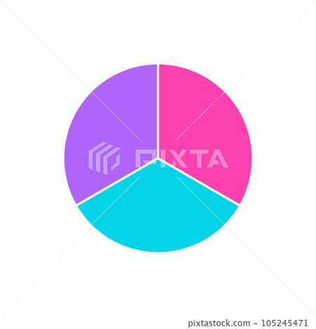 Colorful material of simple 3 equal circles -... - Stock Illustration ...