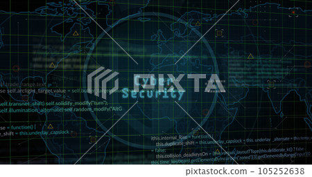 Composite of cyber security text and data... - Stock Illustration ...