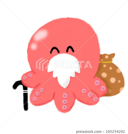 Cute squid face emotion cartoon watercolor hand... - Stock Illustration ...