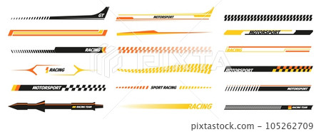 Car decal stripes. Racing lines sticker for...-插圖素材 [105262709] - PIXTA圖庫