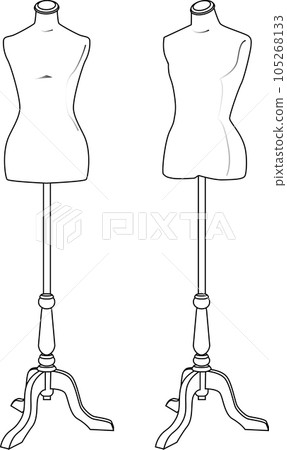 2 line drawing torsos - Stock Illustration [105268133] - PIXTA