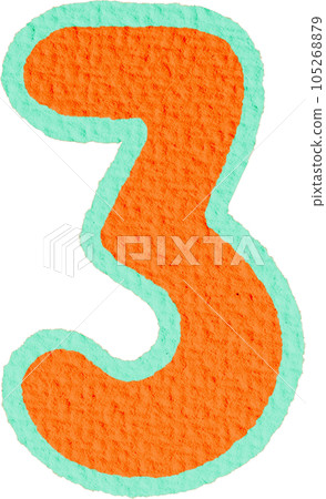 Number 3 Paper texture - Stock Illustration [105268879] - PIXTA