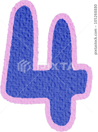 Number 4 Paper texture - Stock Illustration [105268880] - PIXTA