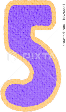 Number 5 Paper texture - Stock Illustration [105268881] - PIXTA