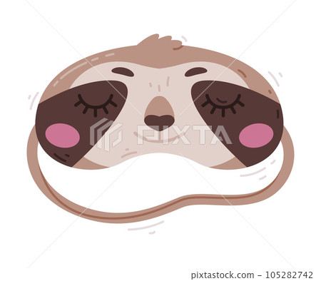 Sloth Eye Mask for Sleeping as Cloth Cover to... - Stock Illustration ...
