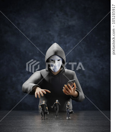 Concept image of a criminal organization's... - Stock Illustration ...