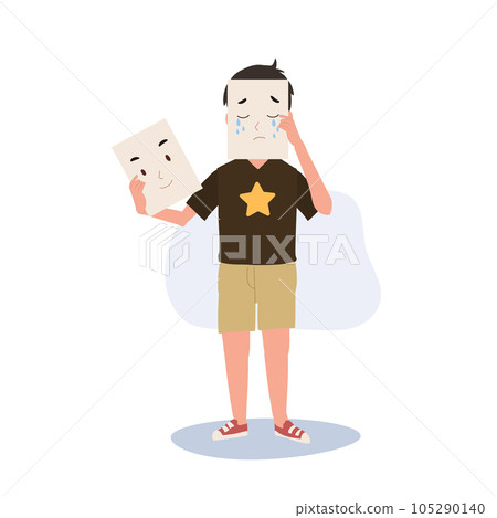 Sad Cartoon Boy Hiding 1,000+ Teenager Boy Crying Stock Illustrations,