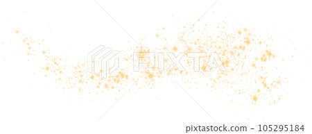 Yellow sparks glitter special light effect.... - Stock Illustration ...