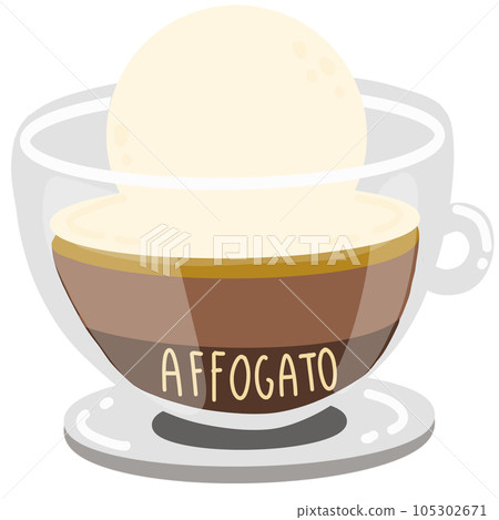 Affogato - Stock Illustration [105302671] - PIXTA