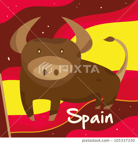 Spain Bull Flag Spanish Bull Flag" Journal By HAKVS | Redbubble