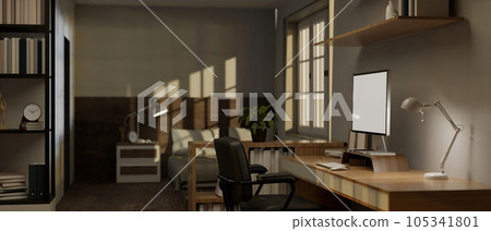 Interior design of a cozy contemporary bedroom... - Stock Illustration ...