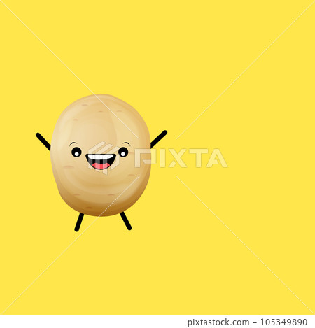 Smiley Potato Memes Cute Funny Potato Jumping And Smile Stock