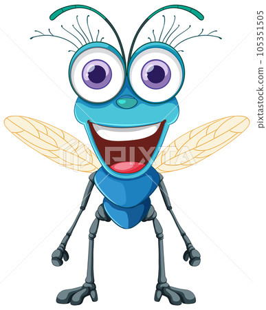 Happy fly cartoon character - Stock Illustration [105351505] - PIXTA