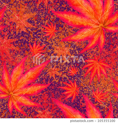 Seamless pattern of red maple leaves - Stock Illustration [105355100 ...