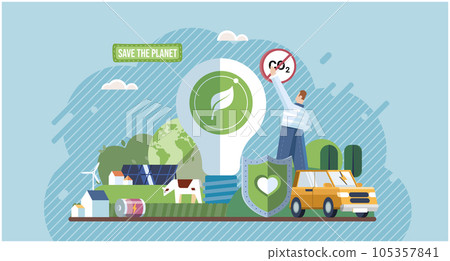 Industries that create pollution and cities... - Stock Illustration ...