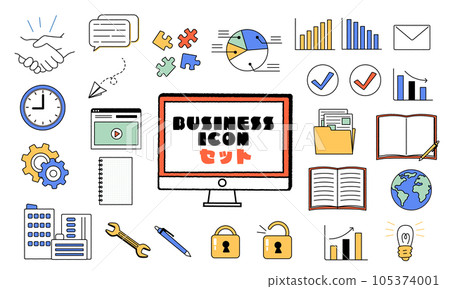Set of simple business icons - Stock Illustration [105374001] - PIXTA