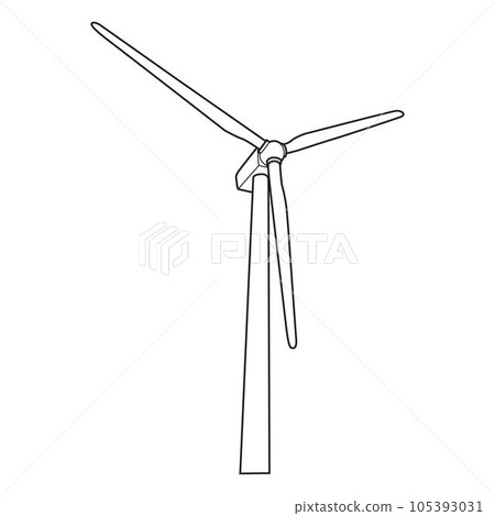 Wind turbine outline 2 - Stock Illustration [105393031] - PIXTA