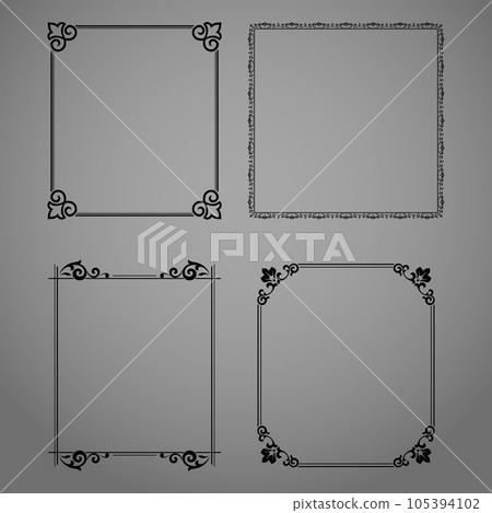 Set of decorative frames Elegant vector element... - Stock Illustration ...