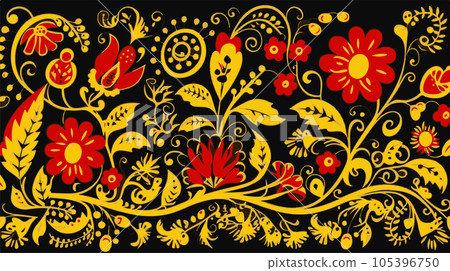 Traditional Russian vector seamless pattern in... - Stock Illustration ...
