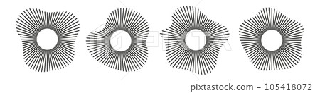 Sound in waveforms, circular designs, circles... - Stock Illustration ...