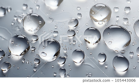 water droplets on a white plate - Stock Illustration [105443006] - PIXTA
