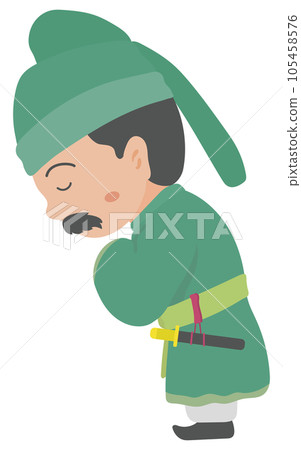 Ancient Japanese nobility bowing - Stock Illustration [105458576] - PIXTA