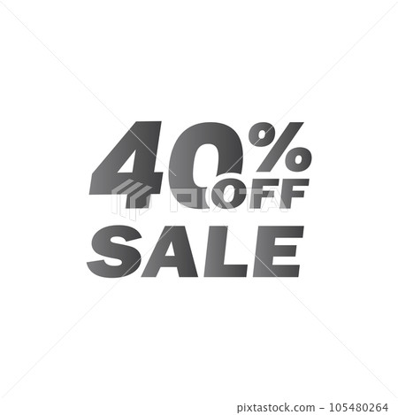 40 percent price off icon, label or tag for... - Stock Illustration ...