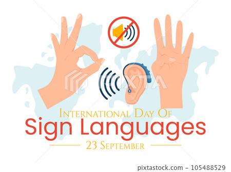 International Day of Sign Languages Vector... - Stock Illustration ...